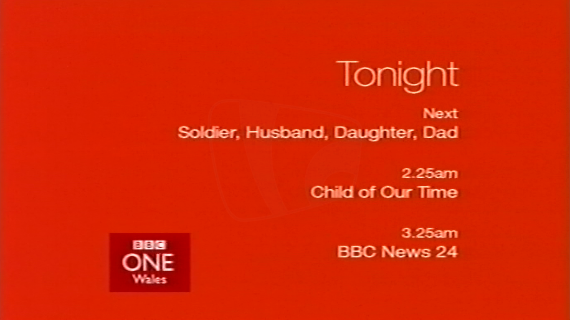 BBC One Wales continuity including Interlude and programme promotions ...