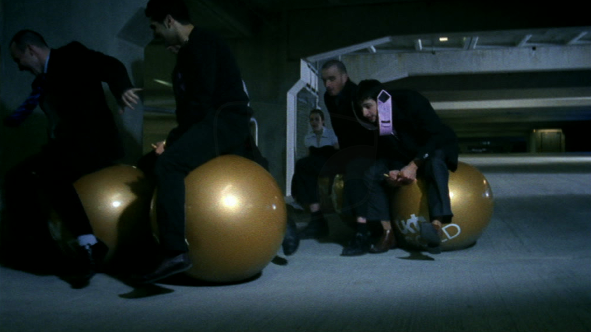 UKTV Gold break bumper: Spacehopper/Car Park/Office People (2007) - Rewind