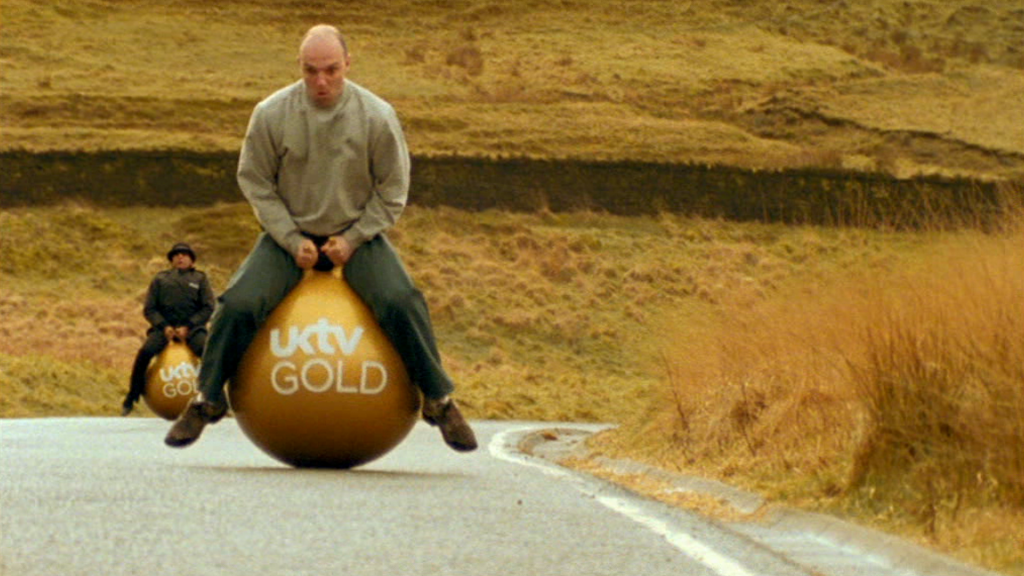UKTV Gold ident: Spacehopper/Road/Police Chase (2007) - Rewind