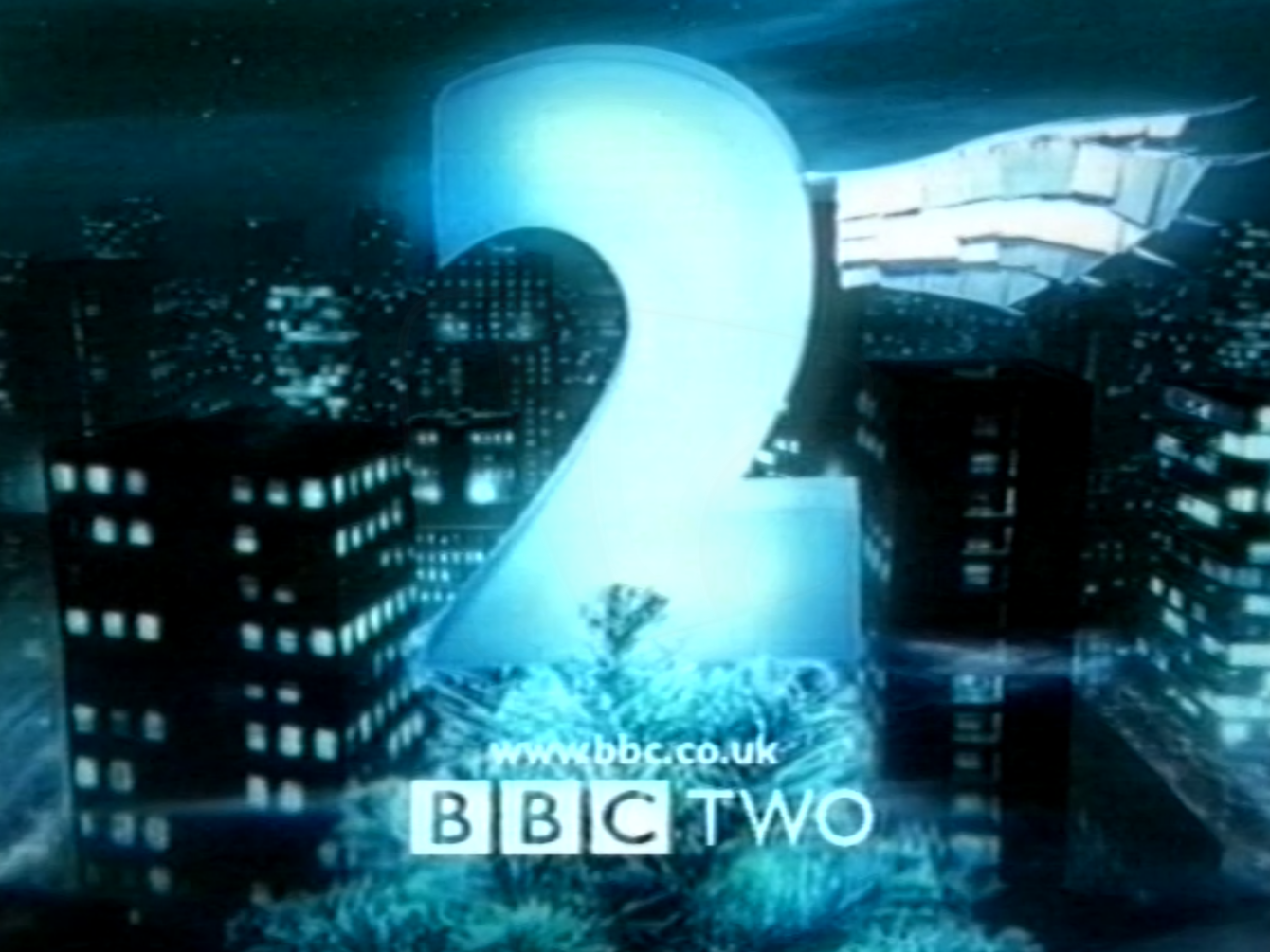 Pages from Ceefax and BBC Two start-up including programme promotions ...