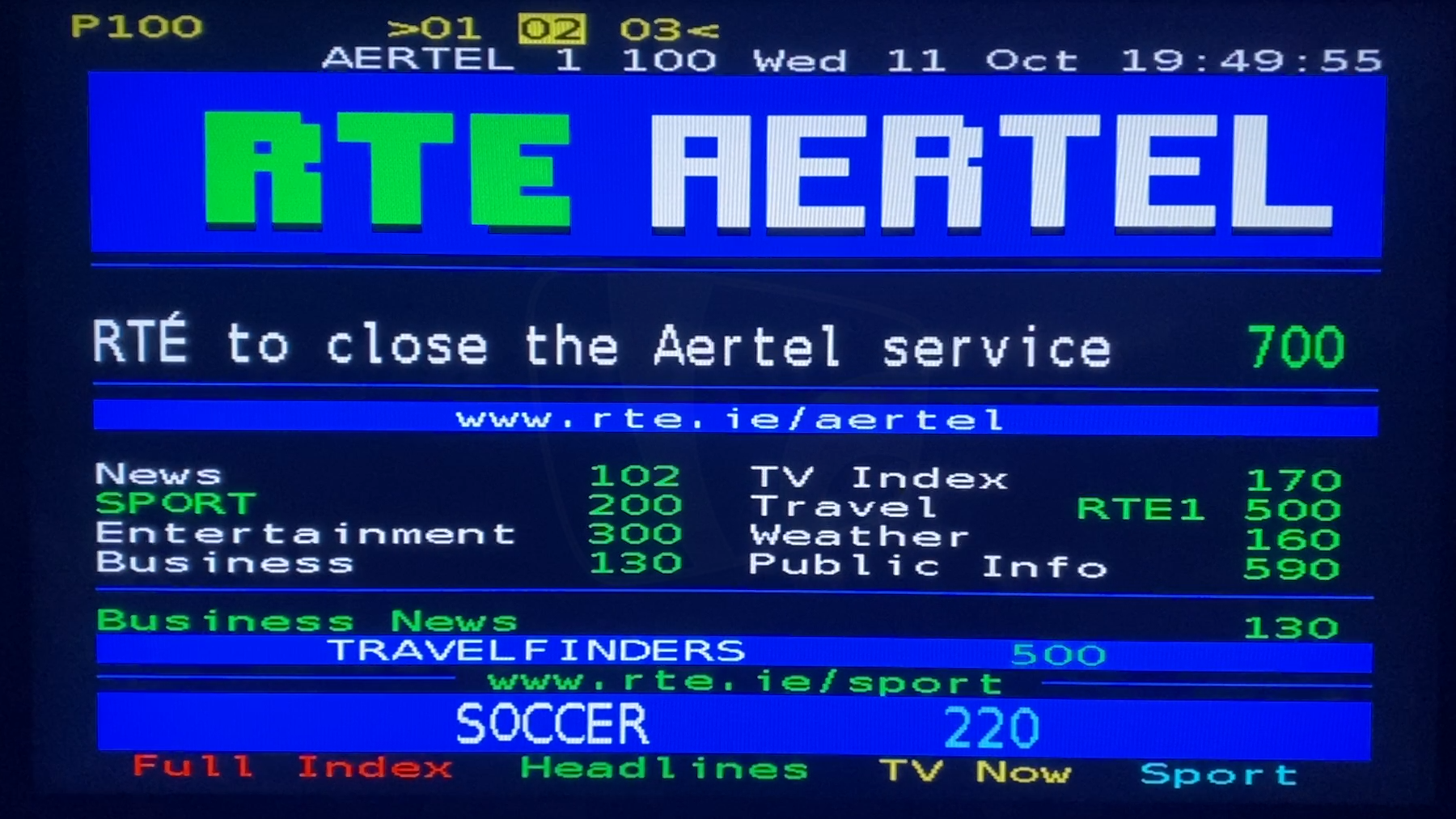 RTÉ Aertel reaches the end of the road - Rewind