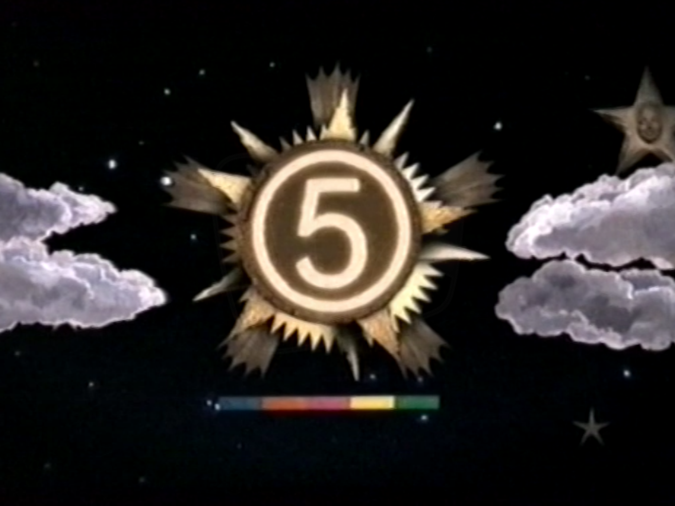 Channel 5 continuity including programme promotion for Scrooge followed ...