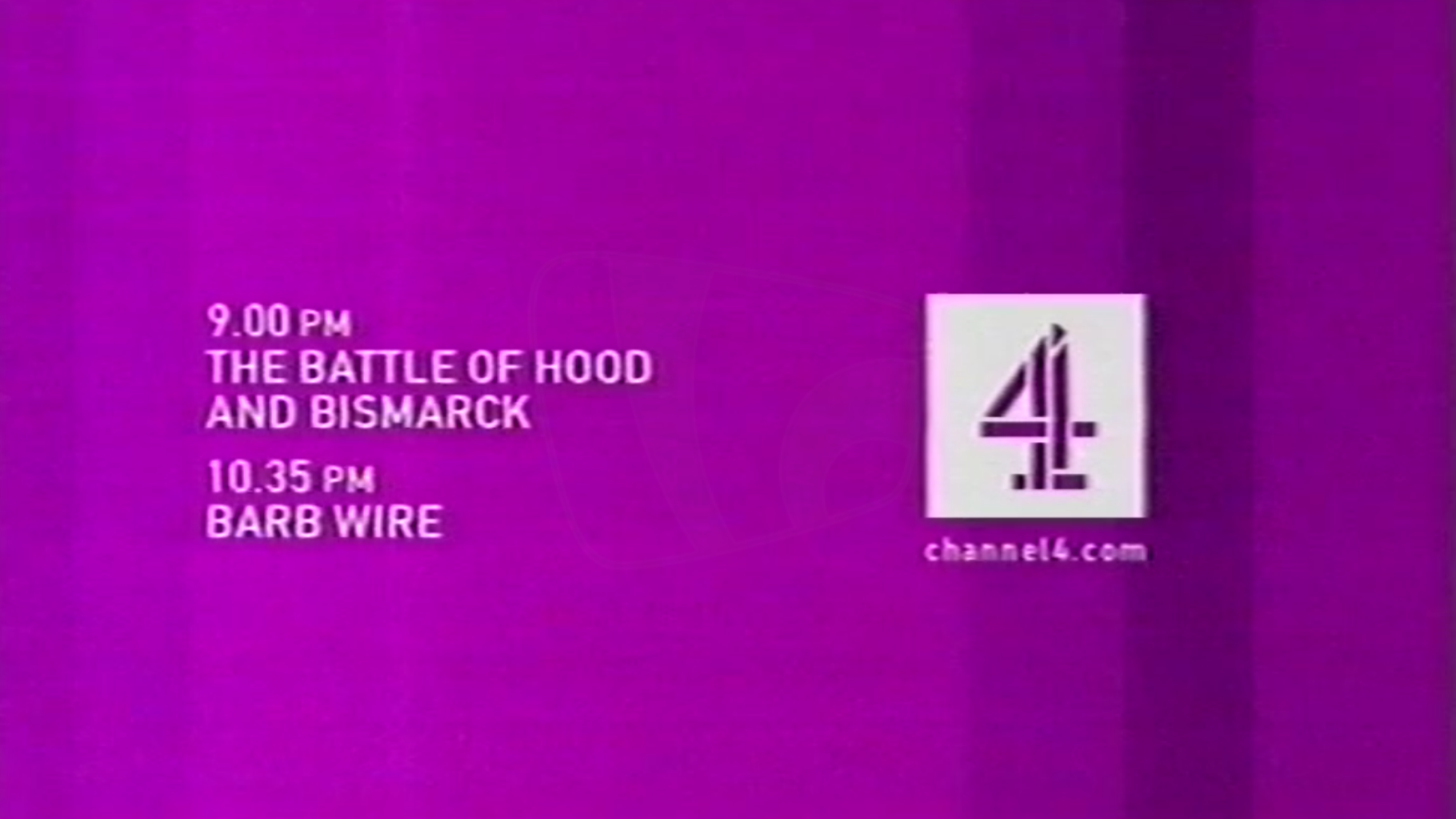 Channel 4 continuity (17th December 2001) - Rewind